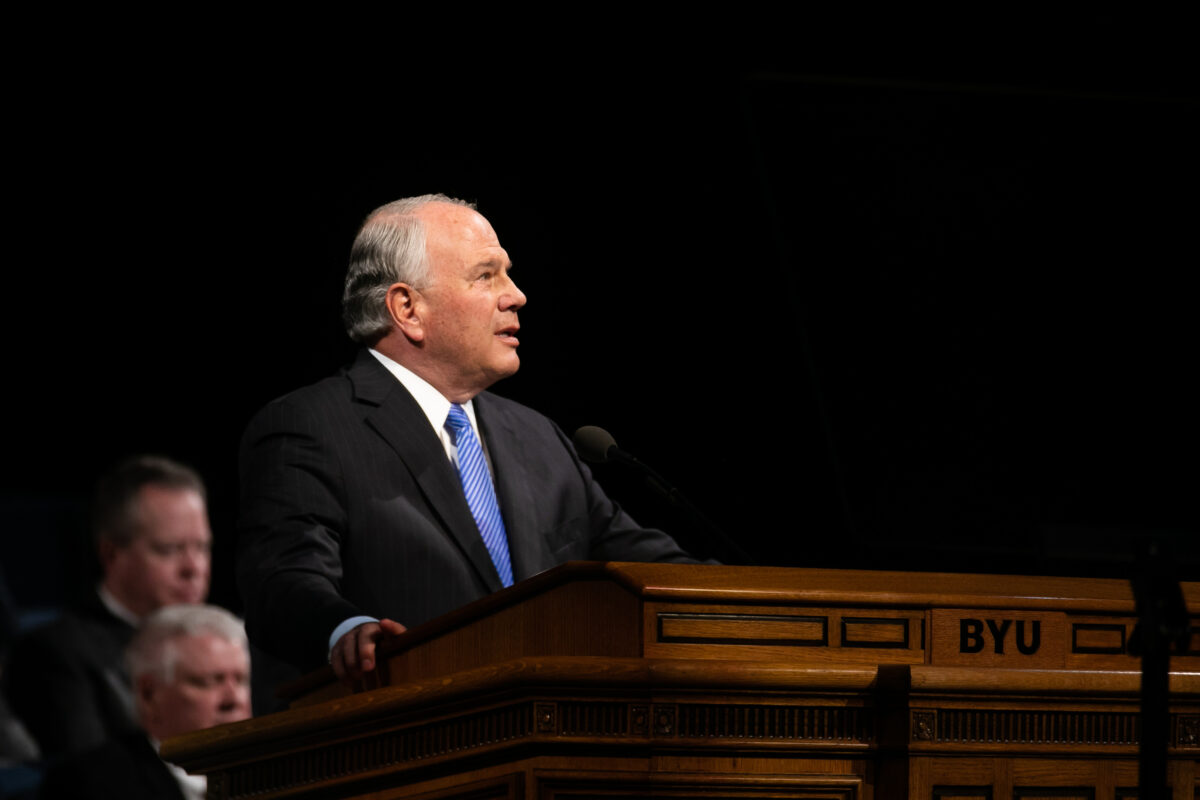 LDS leader Ronald A. Rasband encourages BYU students to exercise ...